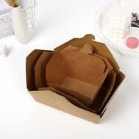 China Flexo printing In Bulk Sushi Paper Box Food Delivery Box With Lid for sale