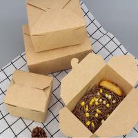 China Square Kraft Paper Cardboard To Go Boxes Takeway Food Box for sale