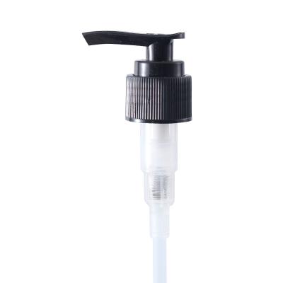China Non Spill 24/400 24/410 Black Plastic Lotion Pump Head for Hand Sanitizer Cosmetic Bottle for sale