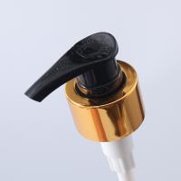 China Bottles 24mm 28mm Aluminum Plastic Left Right Lock Switch Shampoo Dispenser Lotion Pump for sale