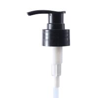 China 28mm Matte Black Plastic Lotion Pump with Long Nozzle Non Spill for Skin Care Bottles for sale