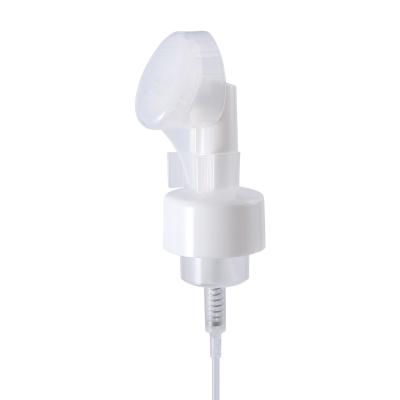 China 42 Teeth Press Foam Pump Head with Silicone Foam Brush for Face Massage and Cleansing for sale