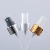 China Non Spill 28/410 White Plastic Lotion Pump Sprayer Cap with Black Silver Coated Finish for Bottles for sale