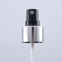 China Non Spill 28/410 White Plastic Lotion Pump Sprayer Cap with Black Silver Coated Finish for Bottles for sale