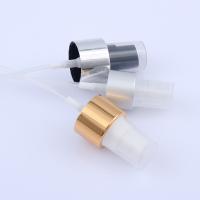 China Non Spill 28/410 White Plastic Lotion Pump Sprayer Cap with Black Silver Coated Finish for Bottles for sale