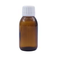 China 28/410 Plastic Tamper Evident Screw Cap for 100ml Amber Glass Syrup Bottles Non Spill for sale
