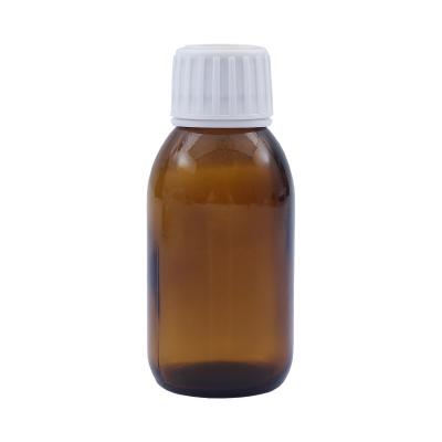 China 28/410 Plastic Tamper Evident Screw Cap for 100ml Amber Glass Syrup Bottles Non Spill for sale
