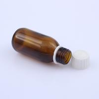 China 28/410 Plastic Tamper Evident Screw Cap for 100ml Amber Glass Syrup Bottles Non Spill for sale