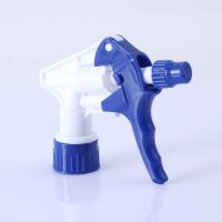China Bottle Stopper Full Plastic Trigger Sprayer White Blue Colors Spray Pump Thread 28mm for sale