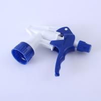China Bottle Stopper Full Plastic Trigger Sprayer White Blue Colors Spray Pump Thread 28mm for sale