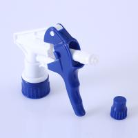 China Bottle Stopper Full Plastic Trigger Sprayer White Blue Colors Spray Pump Thread 28mm for sale