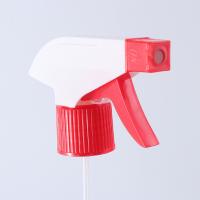 China Non Spill 28/415 Plastic Trigger Sprayer with Mesh Foam Nozzle Red Transparent White Color for sale