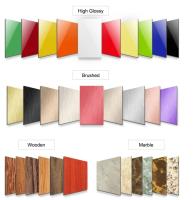 China 4mm Untransparent Protective Film High Gloss Black Acp Panels for Celling Customized for sale