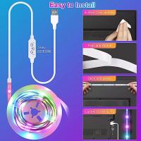 China USB LED Strip Lights Intelligent Remote Bluetooth Music 5050 Light Strip Set for sale