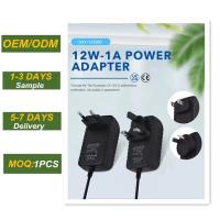 China Eu 12V 1A Wall LED Power Adapter AC DC 5525 Male Line for Home Appliance for sale