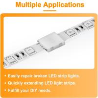 China RGB LED Strip Connector 10mm Gapless Solderless Terminal Extension SMD 5050 for sale