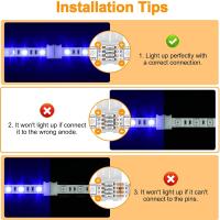 China RGB LED Strip Connector 10mm Gapless Solderless Terminal Extension SMD 5050 for sale