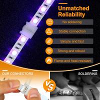 China RGB LED Strip Connector 10mm Gapless Solderless Terminal Extension SMD 5050 for sale