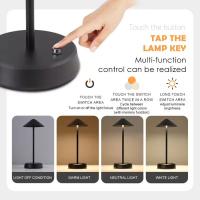 China Three Tone Light LED Desktop Lamp With Usb Rechargeable Lithium Ion Battery for sale