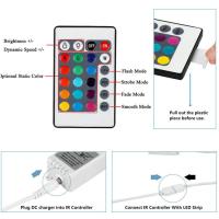 China 16 Million Color Led Light Strip Controller 5-24v With Ir 24 Key Remote Control for sale