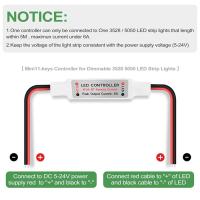 China 11 Key Single Color Led Controller 5-24v Wireless 433 Rf Brightness Dimmer for sale