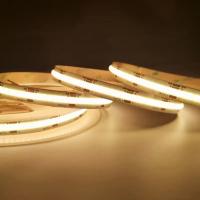 China Dual Color Temperature Cob LED Light Strip Length 5M 24v W+Ww 608 Leds/M for sale