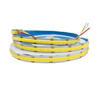 China Dual Color Temperature Cob LED Light Strip Length 5M 24v W+Ww 608 Leds/M for sale