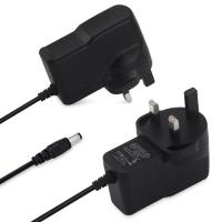 China Black Led Power Adapter Ac Dc Us Eu Uk Au Plug Wall Mount 12v 1a for sale