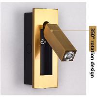China Embedded Led Wall Lamp Input 110-240v 3w Cree Led Bead Ribbon Switch Gold for sale