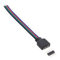 China 4 Pins Led Light Strip Connector 5v 12v 24v Ip20 10mm For Rgb Led Lighting for sale