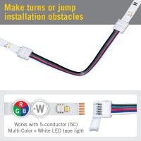 China Quick Connect Led Strip Connector Rgb Dual Head Solder Free 17cm for sale