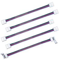 China Quick Connect Led Strip Connector Rgb Dual Head Solder Free 17cm for sale