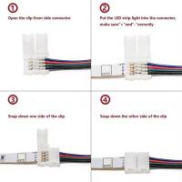 China 4 Pin Ip20 Led Strip Connector Waterproof IP20 10mm Width for sale