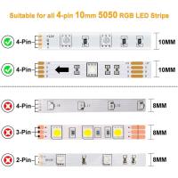 China L-Shaped Corner Led Strip Connector Solderless 5050 Rgb Ip20 4 Pin for sale