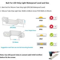 China Ip68 Sleeve Led Light Strip Fixing Buckle 12mm Waterproof for sale