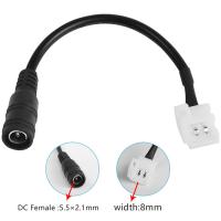 China 2p/Dc Female Led Single Color Light Strip Connector For 8mm To 10mm Width for sale