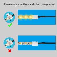 China 2p/Dc Female Led Single Color Light Strip Connector For 8mm To 10mm Width for sale