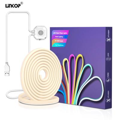China Single Color Warm White Silicone Neon Light Strip Set 5v 120 Lights/1m Dimming for sale
