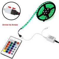 China 24 Key Pcb Material Flexible Led Light Strip Set 30 Leds/M 12v Power Adapter for sale