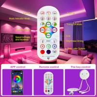 China Bluetooth Music Led Rgb Light With Fixed Buckle 12v Rgb Belt Light Set for sale