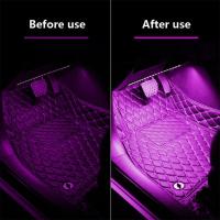 China Magic Car Usb Rgbic Led Strip Lights Underfoot Car Voice Control Addressable for sale