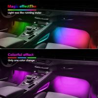 China Magic Car Usb Rgbic Led Strip Lights Underfoot Car Voice Control Addressable for sale