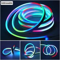 China Flexible Multi Color Led Neon Lights Addressable Rgb Pixel Light Strip Set for sale