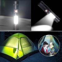 China Outdoor Led Portable Flashlight Usb Charging Retractable Tail Magnet for sale