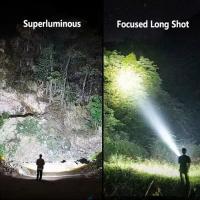 China Super Bright Rechargeable LED Flash Light Aluminum Alloy Zoom Digital Display for sale