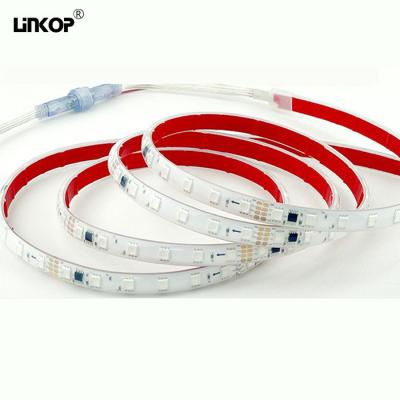 China 60leds/M Dc24v Addressable Rgb Color Changing Led Strip With Flexible Pcb Board Silicone Waterproof Ip68 for sale