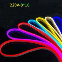 China 120 Degree Viewing Angle LED Tube Neon Light 8x16 25mm Cuttable 12W/m 220V for sale