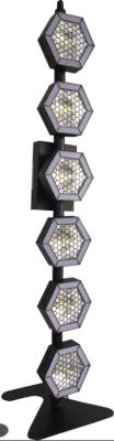 China Professional Outdoor Stage Lighting Equipment 6 Linear Hexagonal LED Pixel Backlight With Auxiliary Light for sale