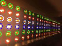 China Professional Outdoor Stage Lighting Equipment 6 Linear Hexagonal LED Pixel Backlight With Auxiliary Light for sale