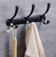 China Matte Black Stainless Steel Robe Hooks , Wall Mount Towel Hanger OEM ODM for sale